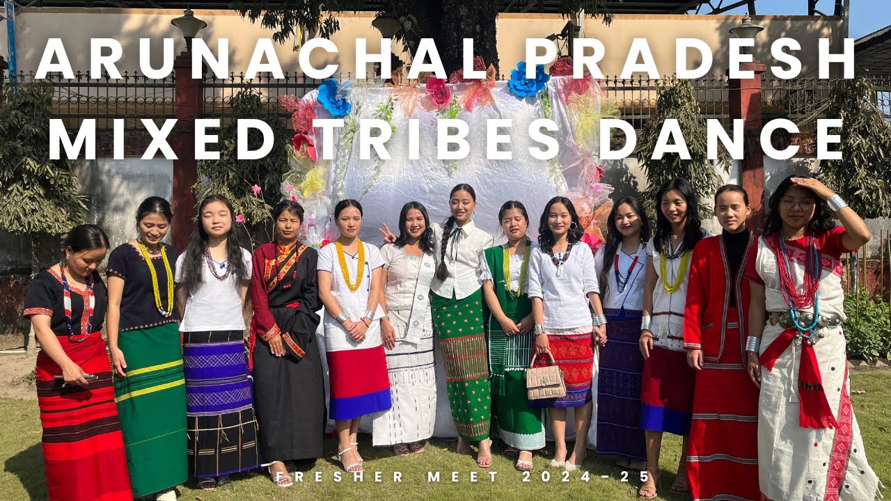 Arunachal pradesh mixed tribes dance || Freshers meet -2024-25||trihms ...