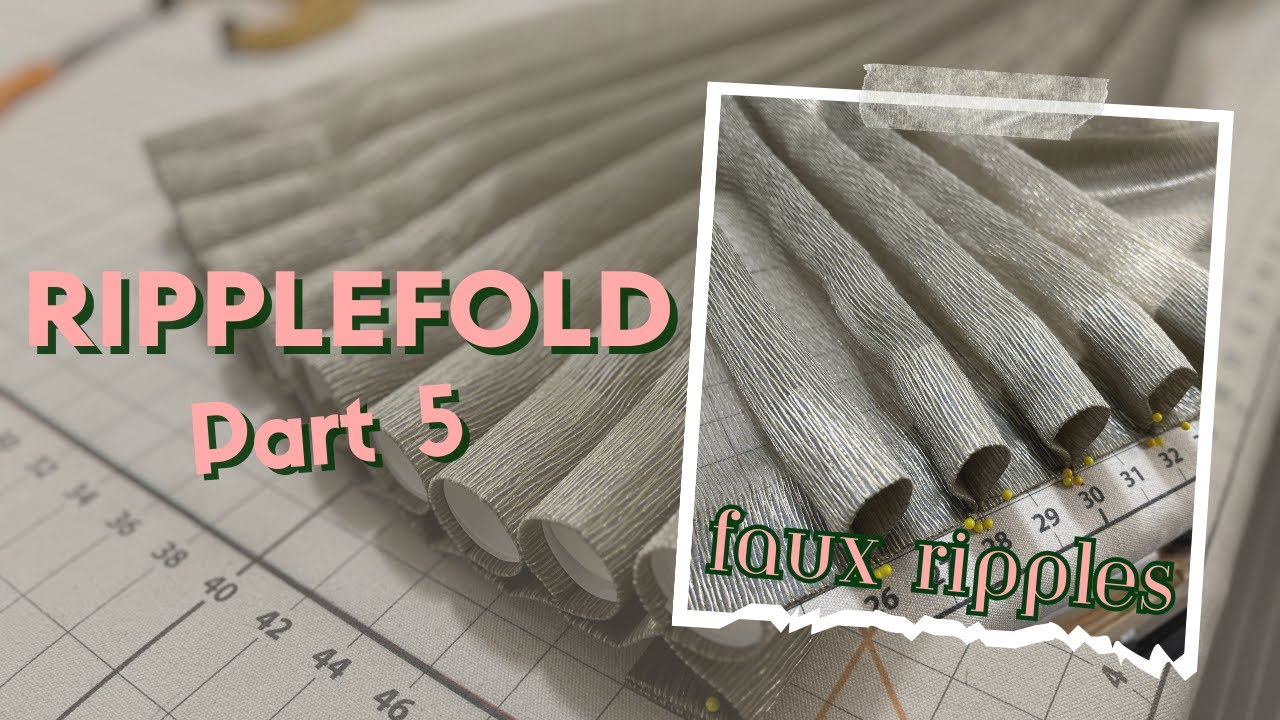 Ripplefold Drapery Part 5 (of 5) - Hems & Pleats for Faux Ripple - YouTube