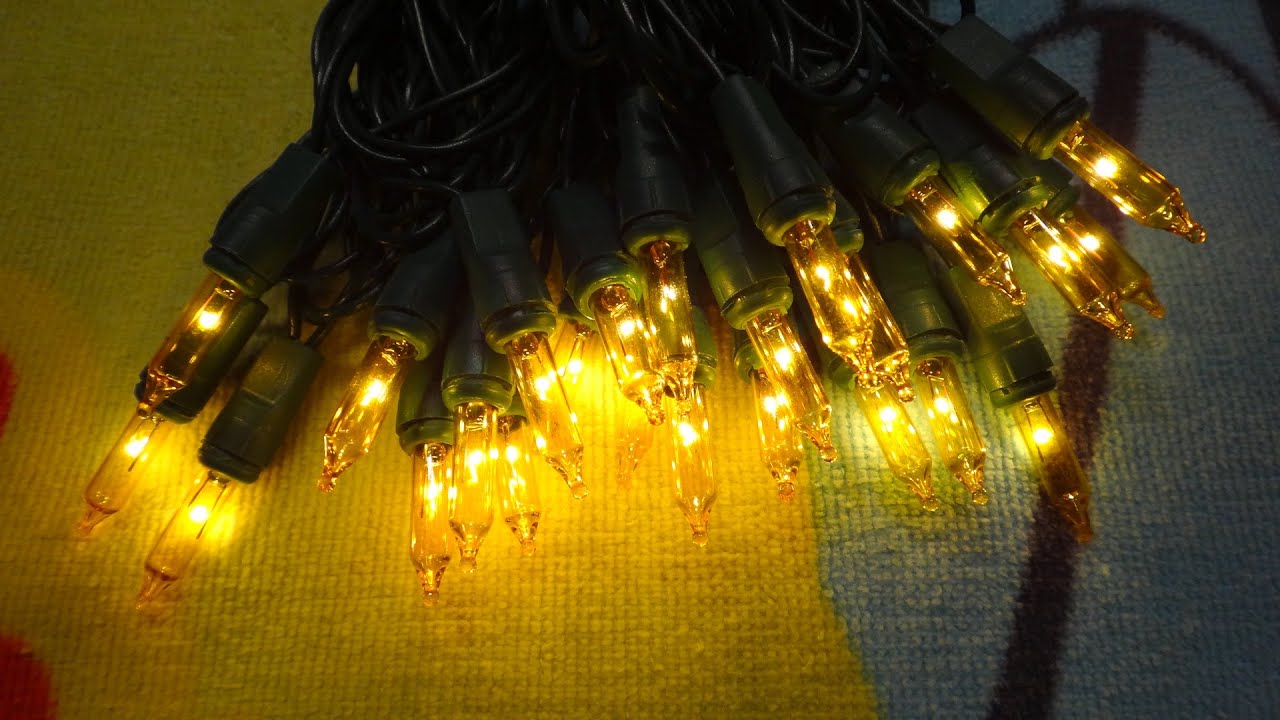 Yellow 50 Bulb Mini Light Set - YouTube