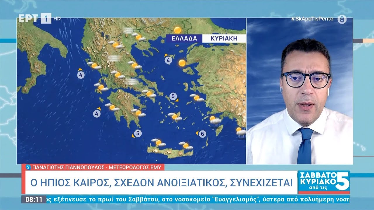 Ο καιρός από τον Π. Γιαννόπουλο: Συνεχίζεται ο ήπιος και σχεδόν ...