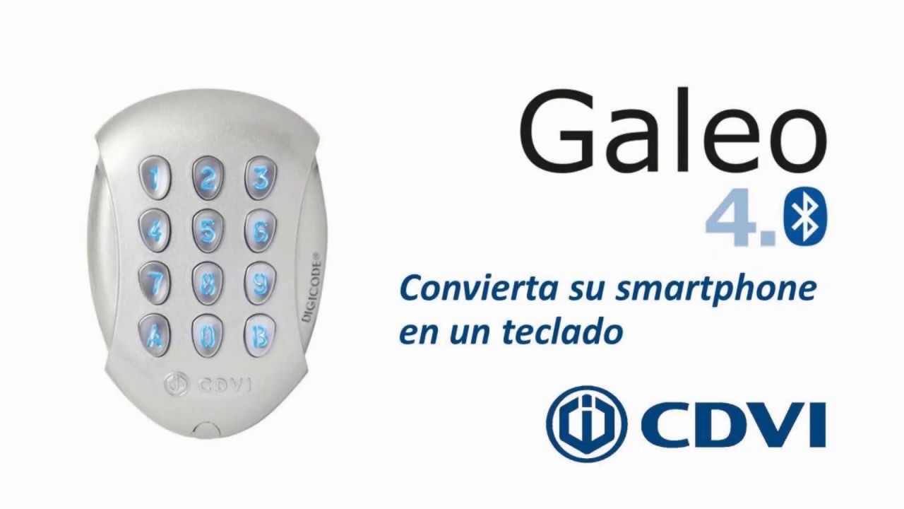 Teclado autónomo CDVI® GALEO 4.0 con Bluetooth - EMACS - YouTube