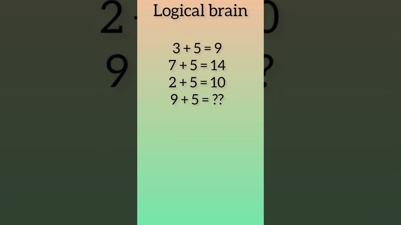 logical brain#math puzzle# maths question#math game - YouTube