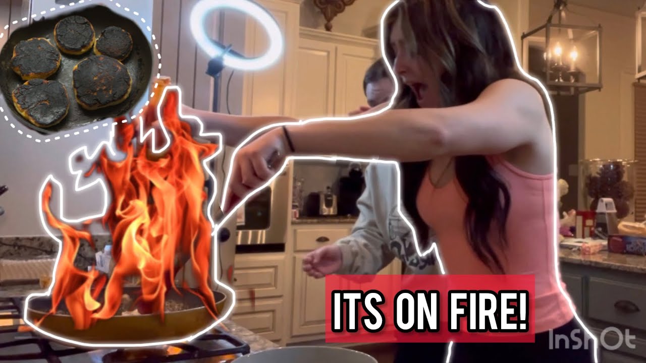 I learned how to cook for 7 days!!! (caught it on fire!) - YouTube