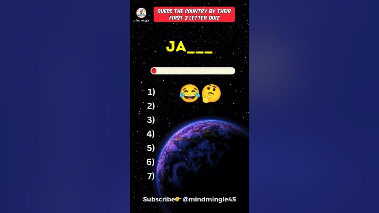 Guess the 7 countries by their first 2 letters in 60 seconds? #quiz # ...