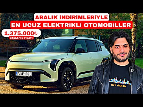 EN UCUZ ELEKTRİKLİ OTOMOBİLLER YIL SONU İNDİRİM KAMPANYALARIYLA 1.375.000 TL YE ELEKTRİKLİ ARABA
