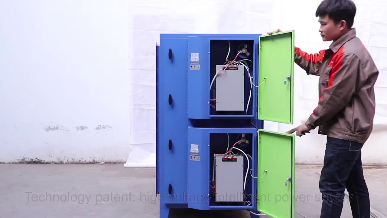 LVcheng company ESP commercial kitchen oil fume ecology unit cubic ESP ...