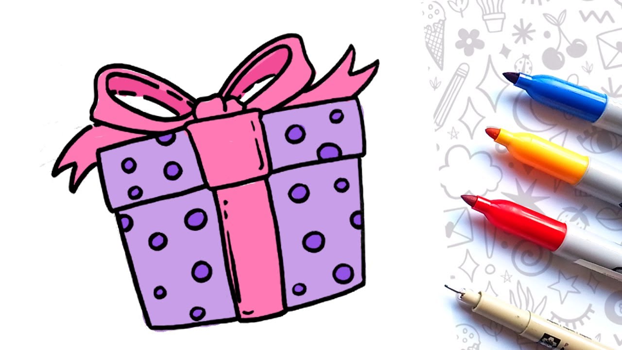 Como Dibujar un Regalo 🎁 Dibujos para Dibujar - YouTube