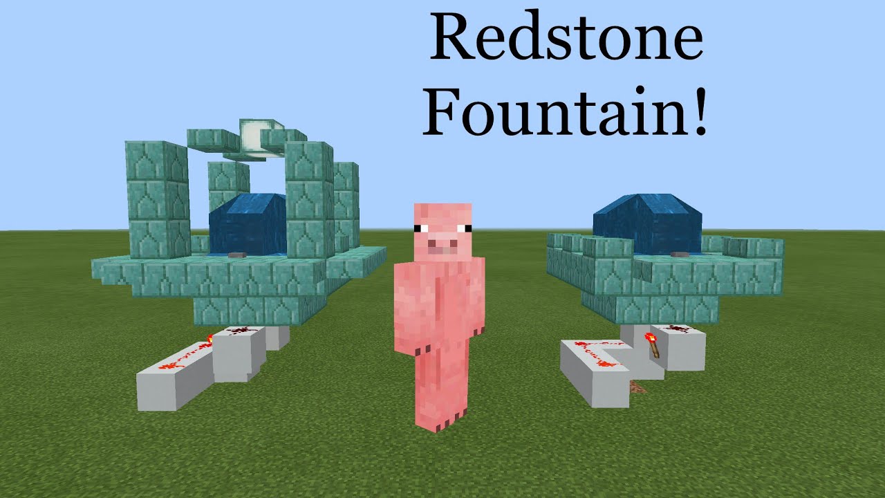 Toggle Water Fountain! Redstone #2 - YouTube