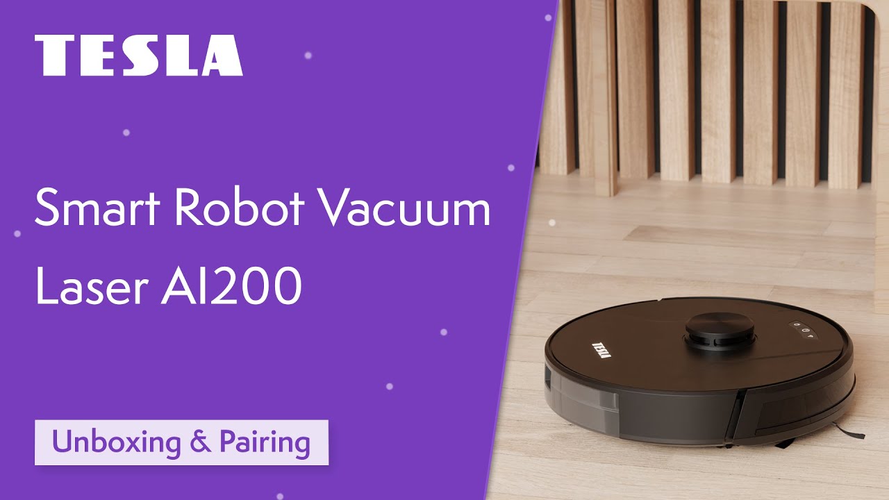 Tesla Smart Robot Vacuum Laser AI200 | Unboxing & Pairing - YouTube