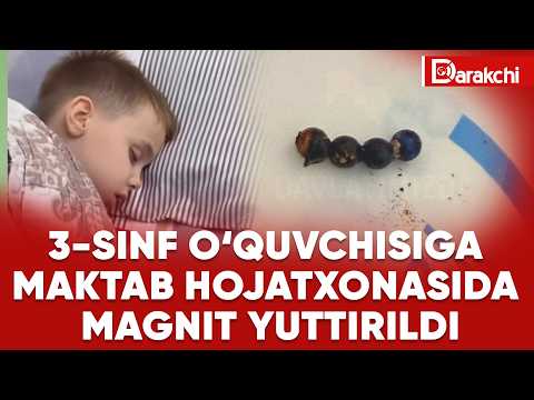 3-SINF O‘QUVCHISIGA MAKTAB HOJATXONASIDA MAGNIT YUTTIRILDI