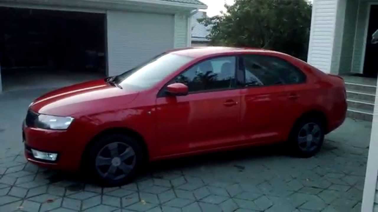 Skoda Rapid (Corrida red) View 360. PART 2 - black "face". - YouTube