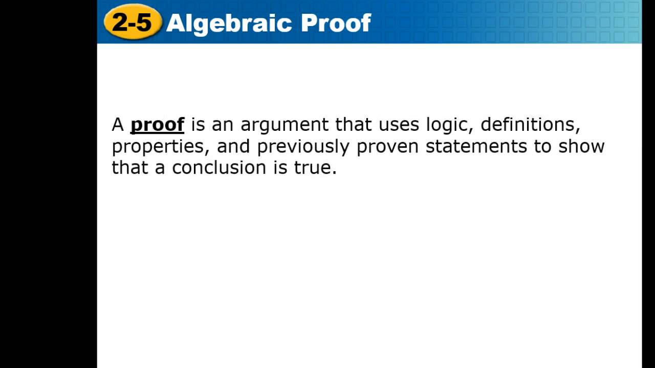 Geometry Section 2 5 Algebraic Proof YouTube geometry-section-2-5-algebraic-proof-youtube