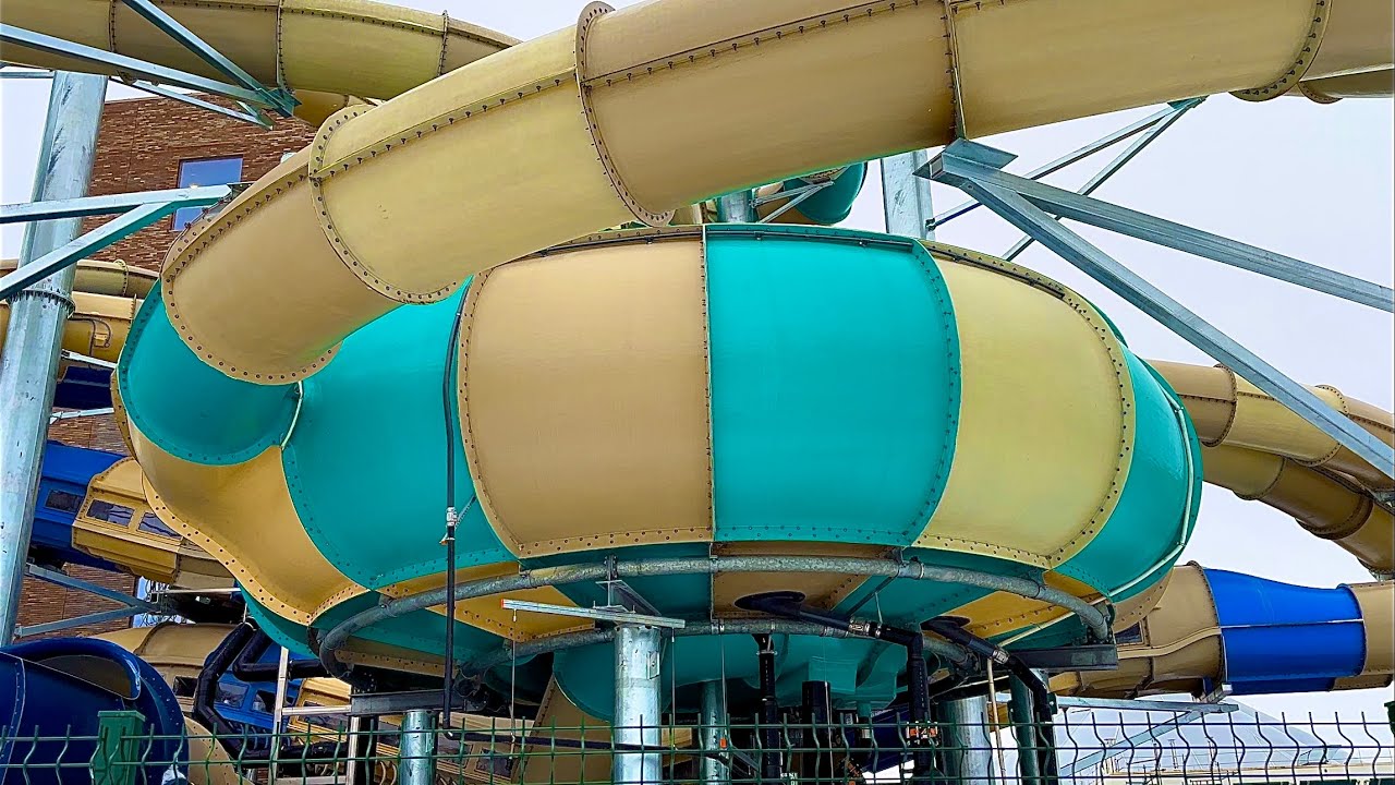 The Pomakai Bowl Water Slide at Aqualibi Water Park, Belgium - YouTube
