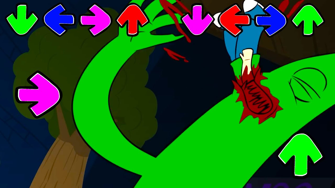 FNF Corrupted Rainbow Friends: HORROR Blue, Green, Red & Purple EXE in ...