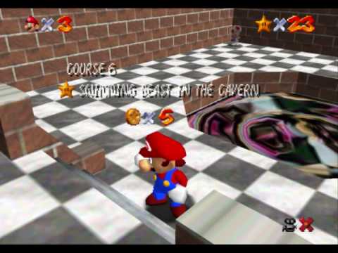 Let's Play Super Mario 64 (P18) - Swimming Beast in the Cavern ...