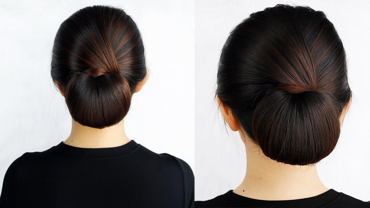 Easy Bun Hairstyle for Busy Mornings | 3-Minute Hair Tutorial | Step-by ...
