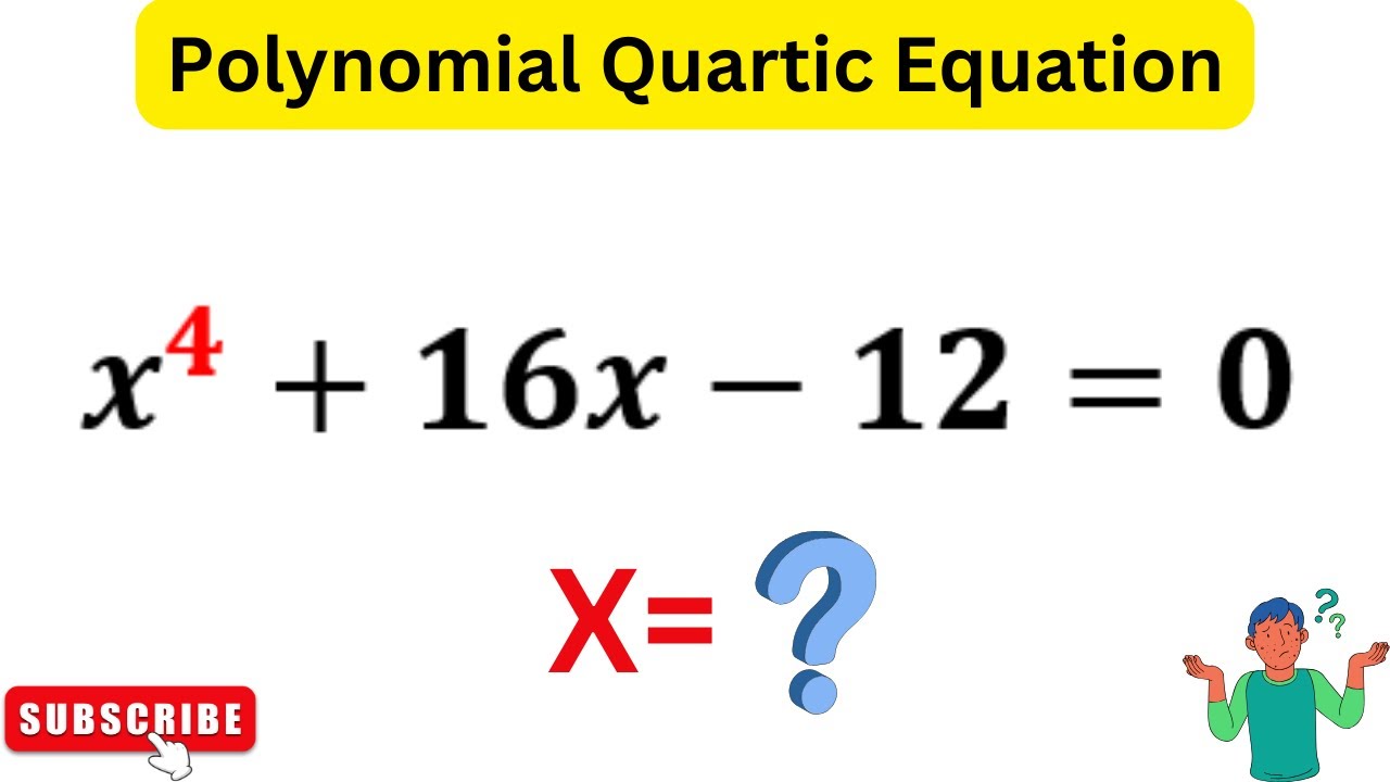 x^4+16x-12 |How To Solve Polynomial Quartic Equation#maths # ...