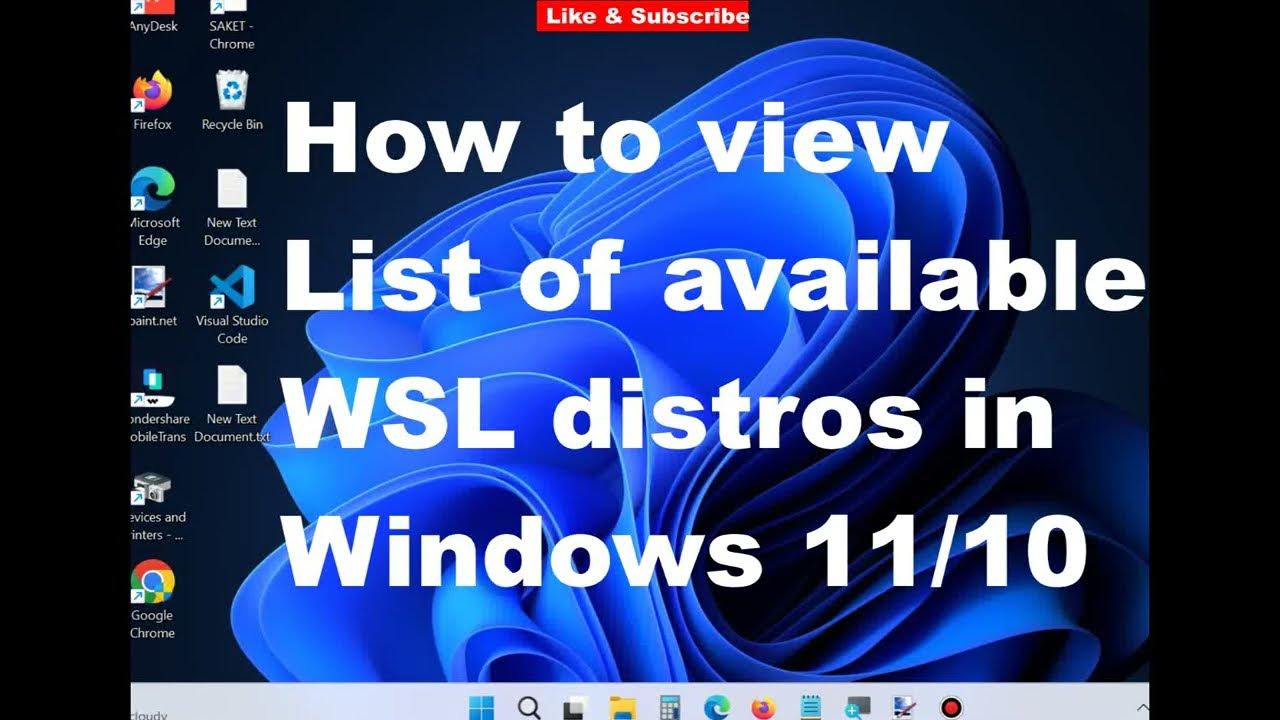 How to view list of available WSL distros in Windows 11 and Windows 10 / Windows Subsystem for ...