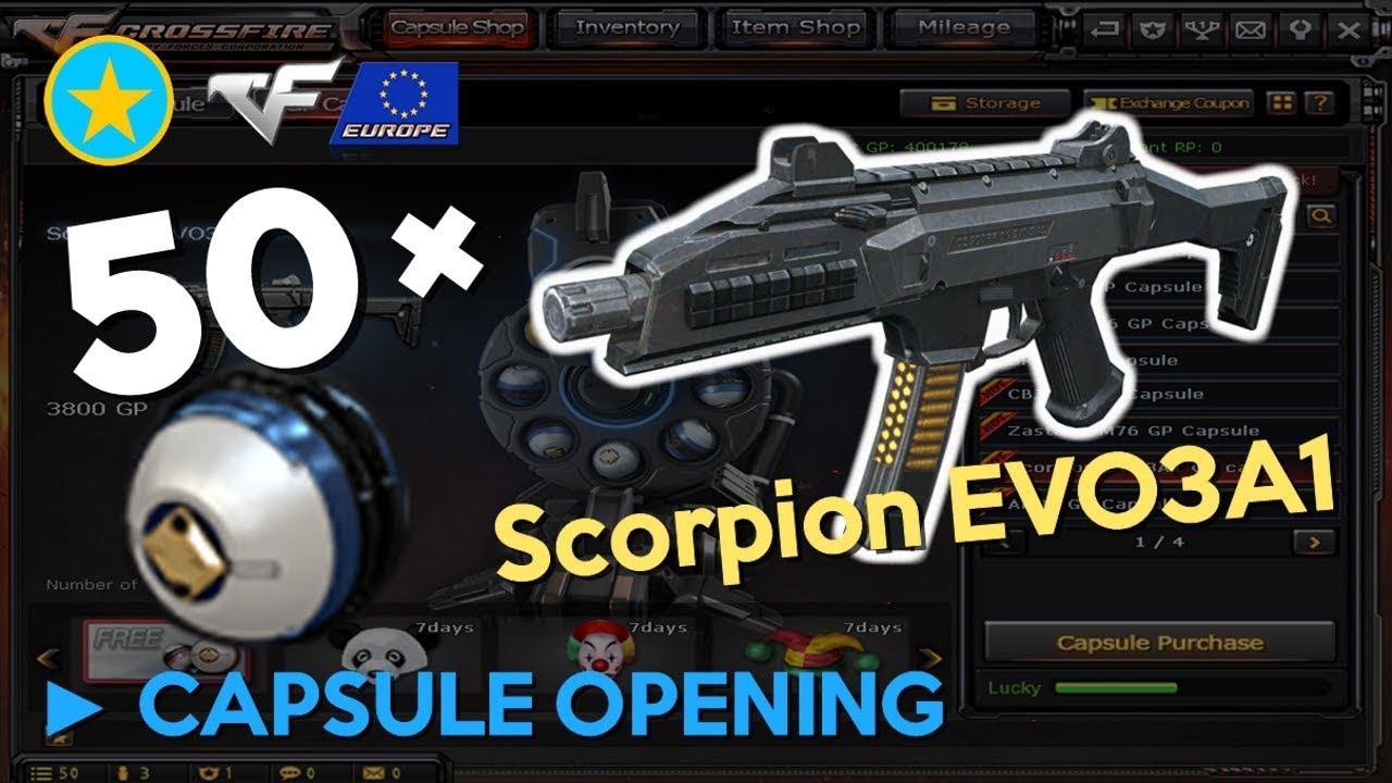 CrossFire EU 2.0 - Opening GP Capsules For Scorpion EVO3A1 - YouTube