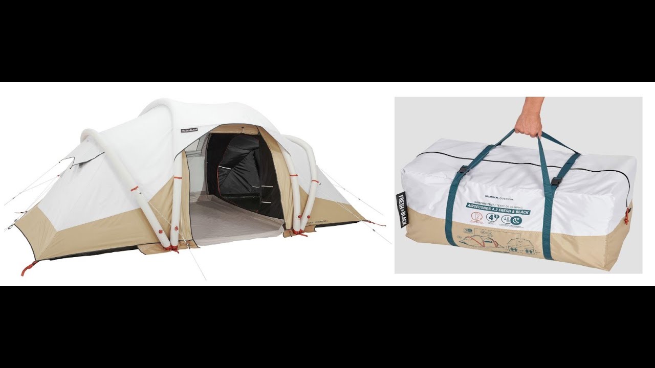 Montage et pliage de la tente 4 2 Fresh and Black Décathlon - YouTube