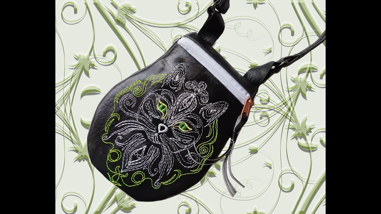 How to make cat bag on an embroidery machine. #embroiderydesigns #bag # ...