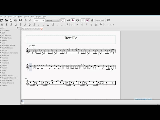 Reveille Trumpet Sheet Music