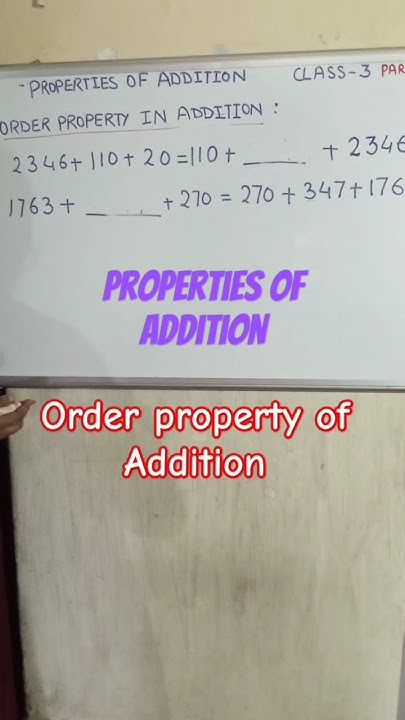 Order Property of Addition #maths #education - YouTube