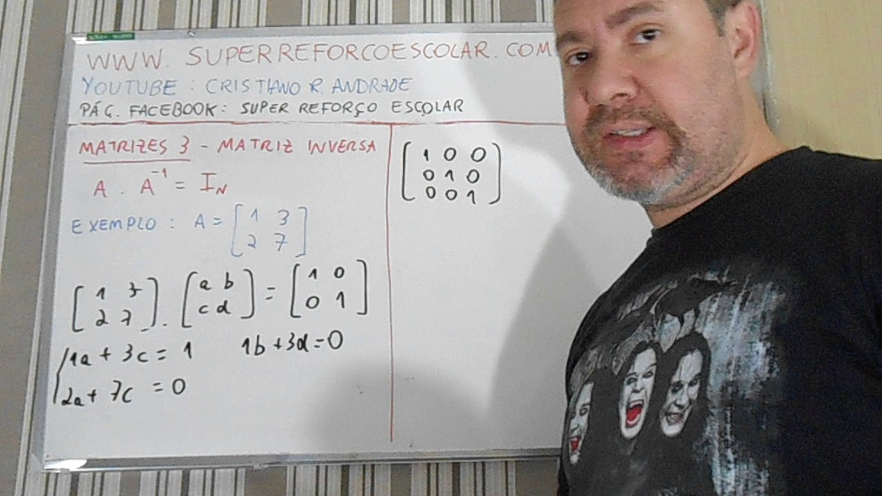 Matrizes 3- Aprenda a calcular a Matriz Inversa de uma matriz quadrada ...