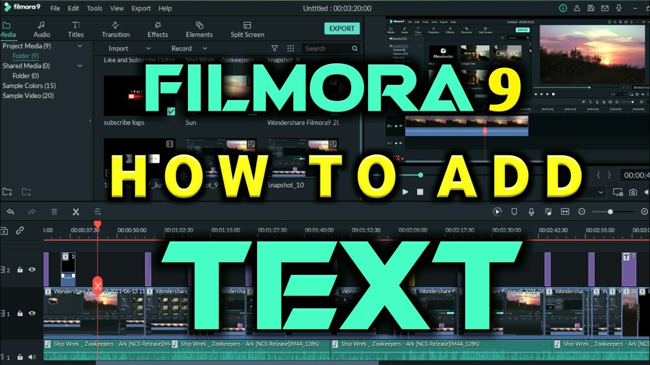 ADD TEXT TO YOUR VIDEO || FILMORA 9 || TUTORIAL || #youtube #filmora9 # ...