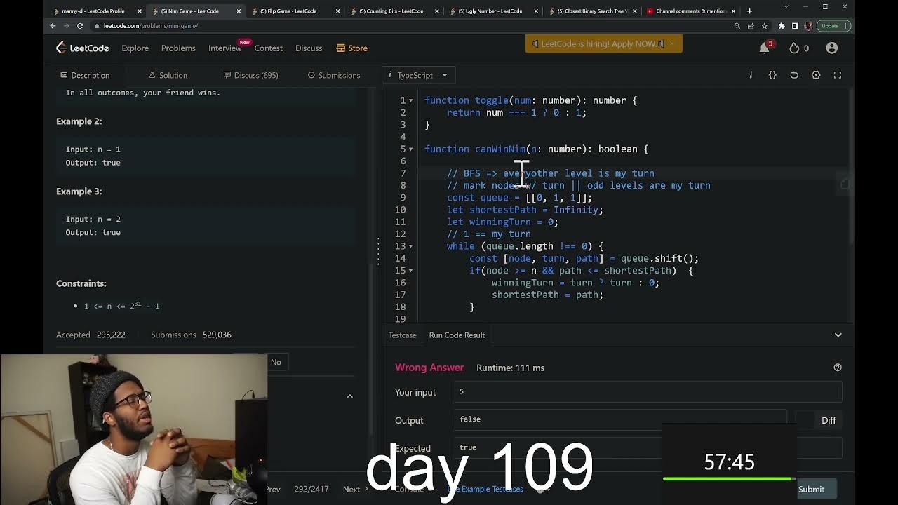 LeetCode everyday: Day 109 - Let us stare into each other - YouTube