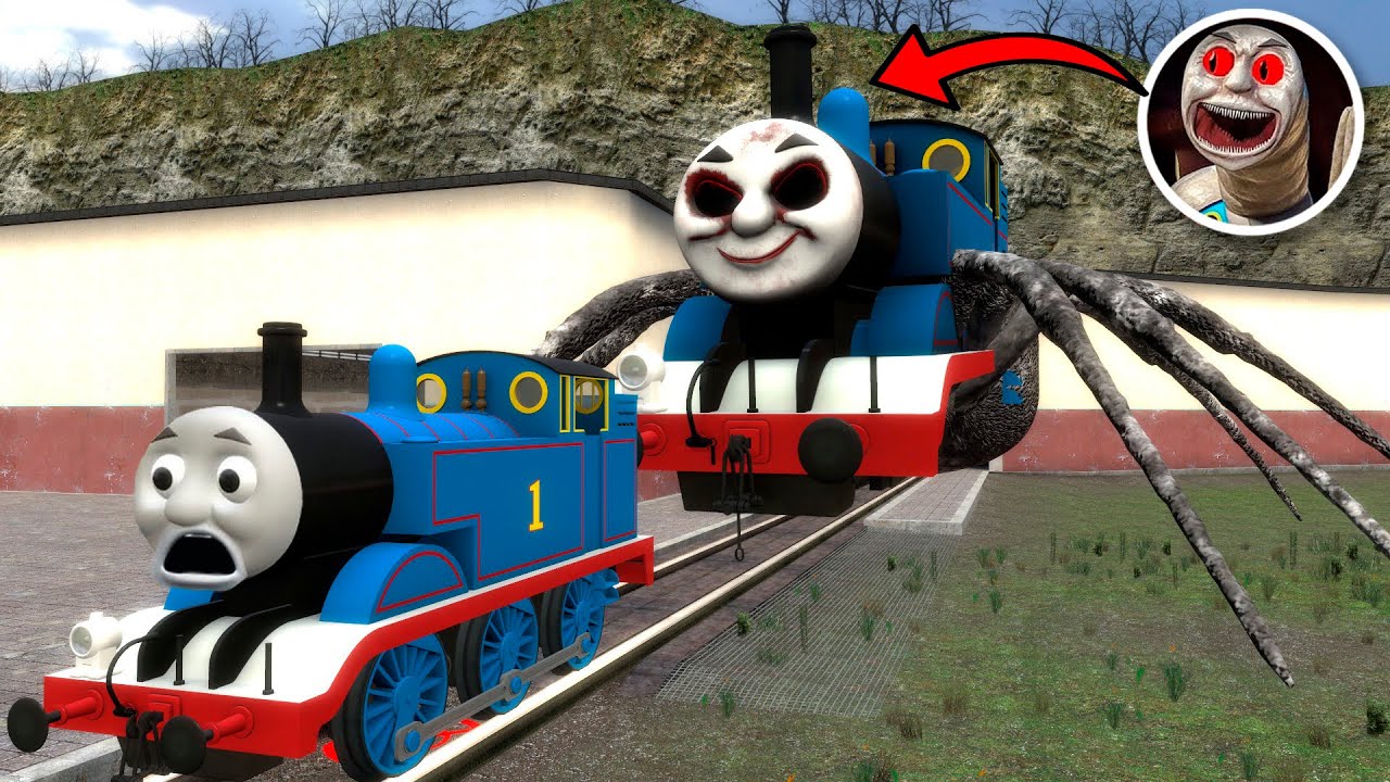 Building a Thomas Train Chased By New Cursed Thomas Bosses in Garry's ...