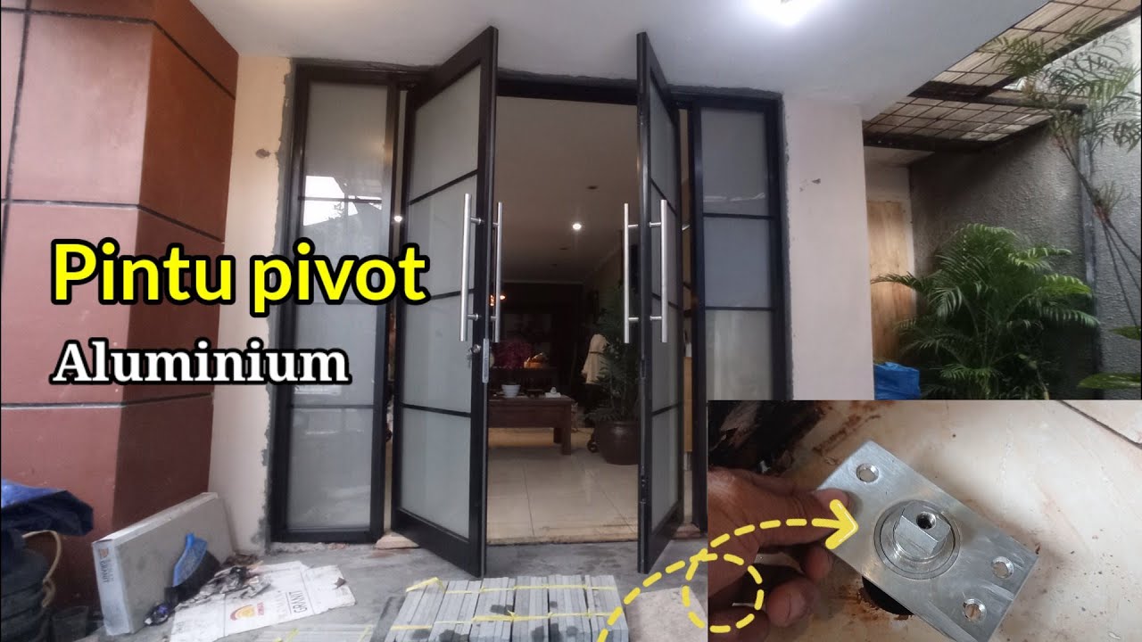Pintu pivot aluminium bisa buka dua arah kedalam dan keluar 👍 - YouTube