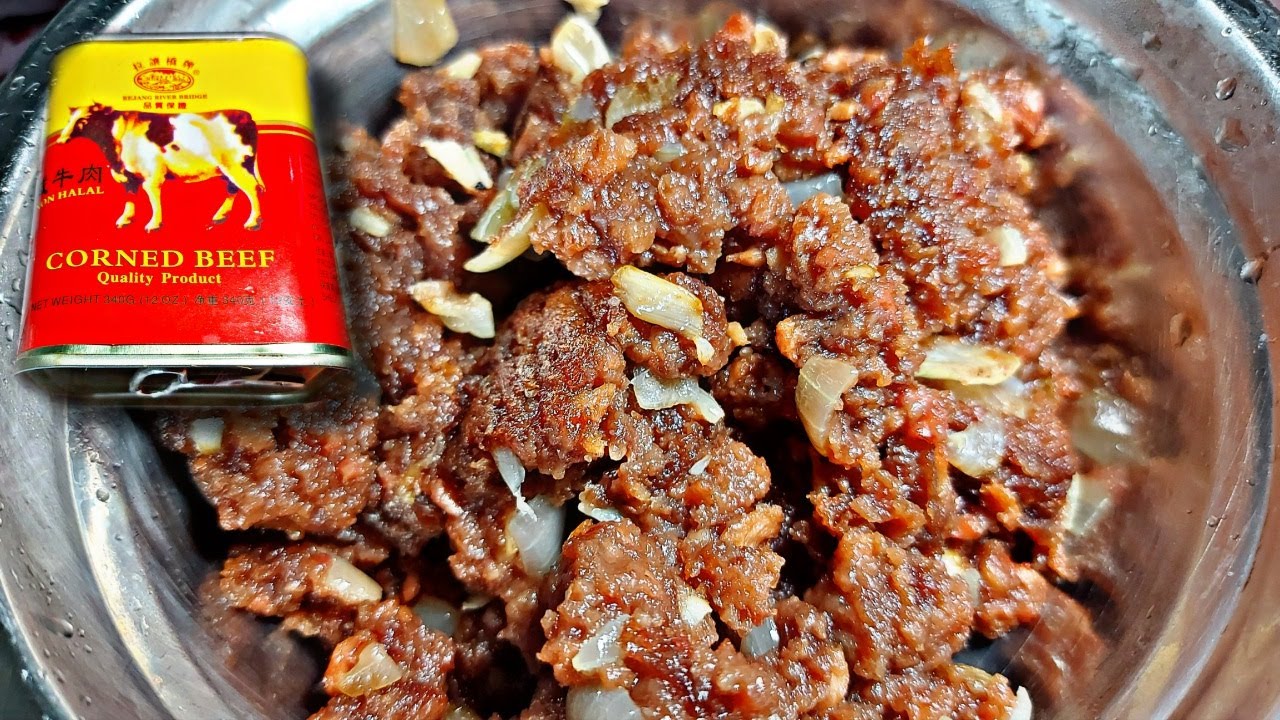 Masak Corned Beef Goreng Simple - YouTube