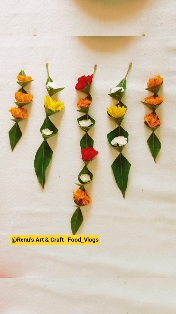 Simple Mango leaves thoranam decoration ideas #mangoleafdecorationidea# ...