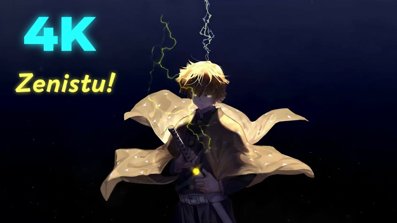 Thunder Breathing Stance of #zenitsu | 4K | Live Wallpaper | Wallpaper ...