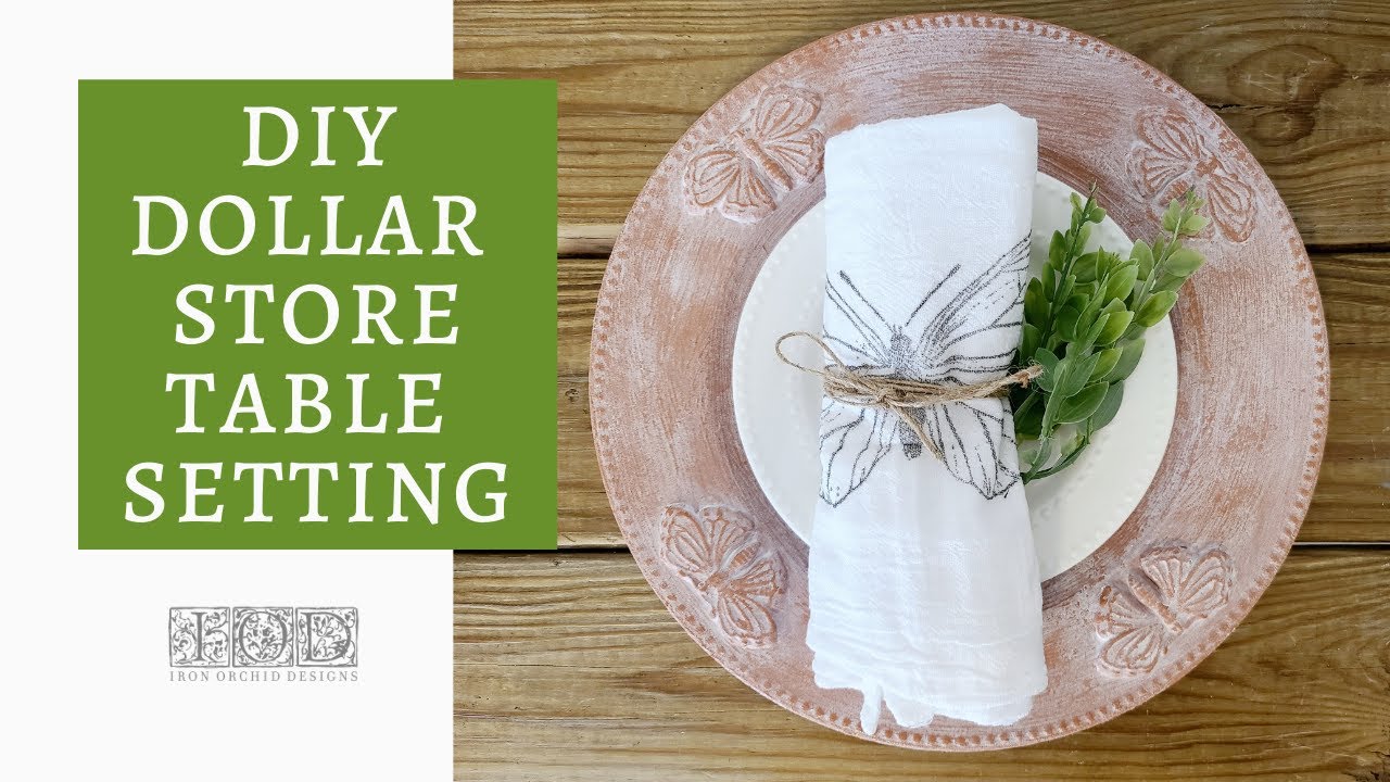 Faux Terra Cotta DIY Table Setting with Dollar Store Plates - YouTube