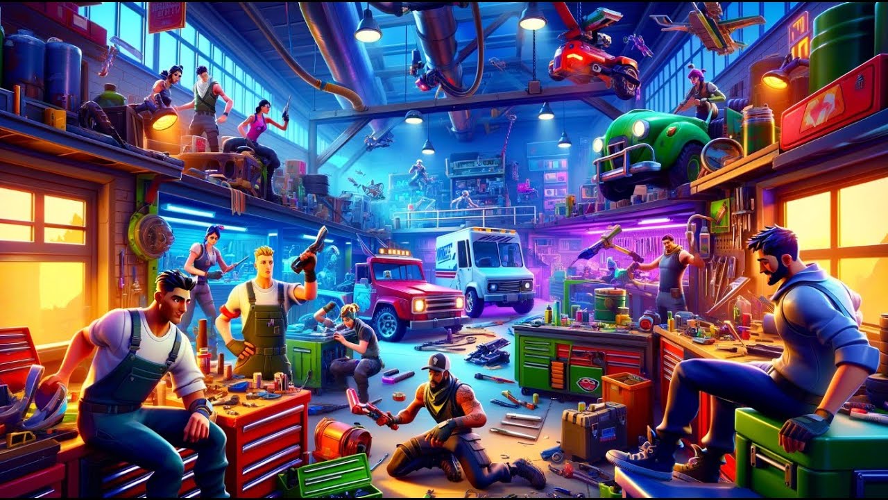 Unbelievable! Fortnite's FIRST Mechanic Visit - The Squad Repairs A Car ...