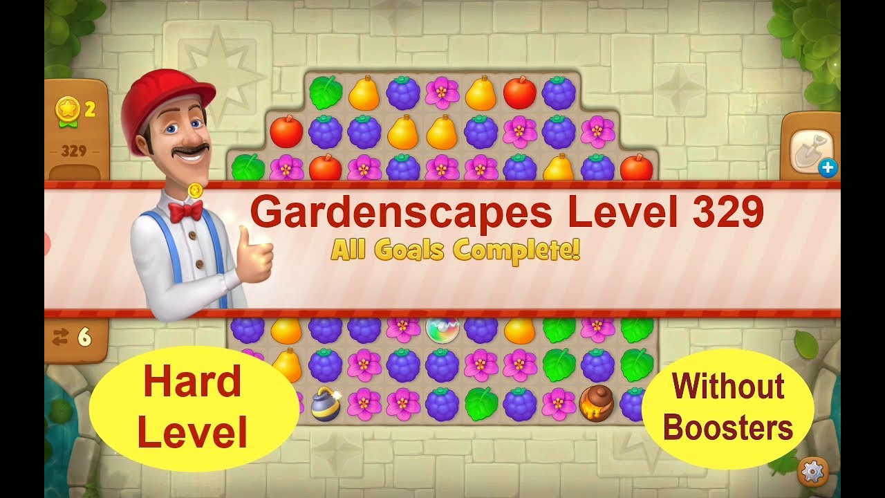 Gardenscapes Level 329 -[2020][No Boosters] solution of Level 329 on ...