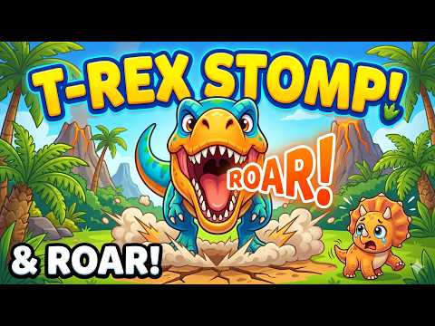 🦕 The Ultimate Dinosaur Song for Kids! | T-Rex Stomp & Roar! | Poooh Kids TV