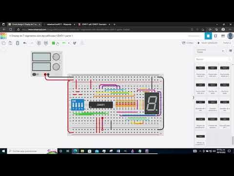 IV Display de 7 segmentos con decodificador BCD tinkercad - YouTube