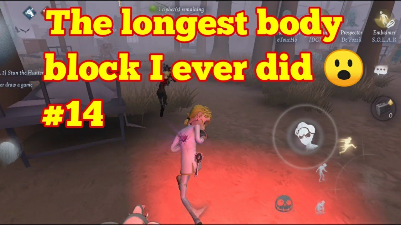 [Identity V] Embalmer gameplay #14 Body block until I'm down - YouTube