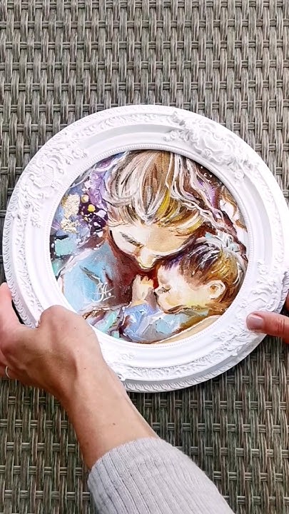 Новая картина в круглой раме ручной работы #art #картины_маслом # ...