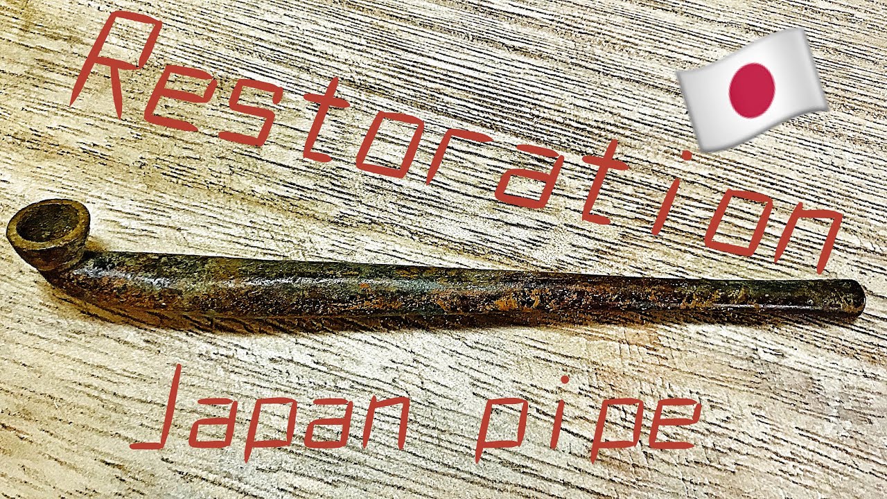 Restoration old Japanese pipe , restauración de una antigua pipa ...