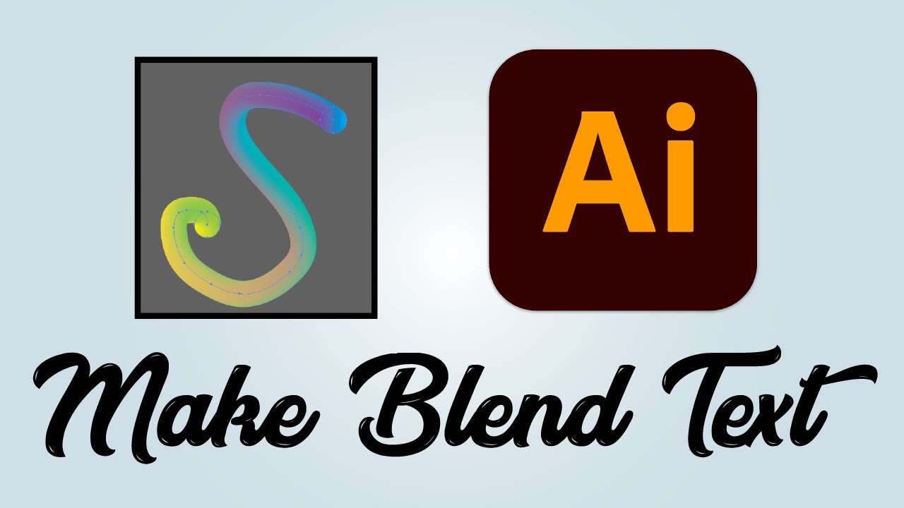 How to make Blend Text in Adobe Illustrator - YouTube
