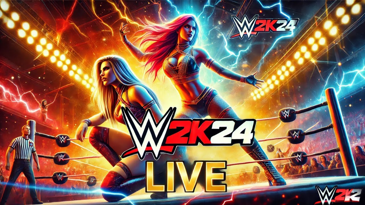 WWE 2K24 Divas Tag Team Match Live | Intense Female Superstars Showdown ...