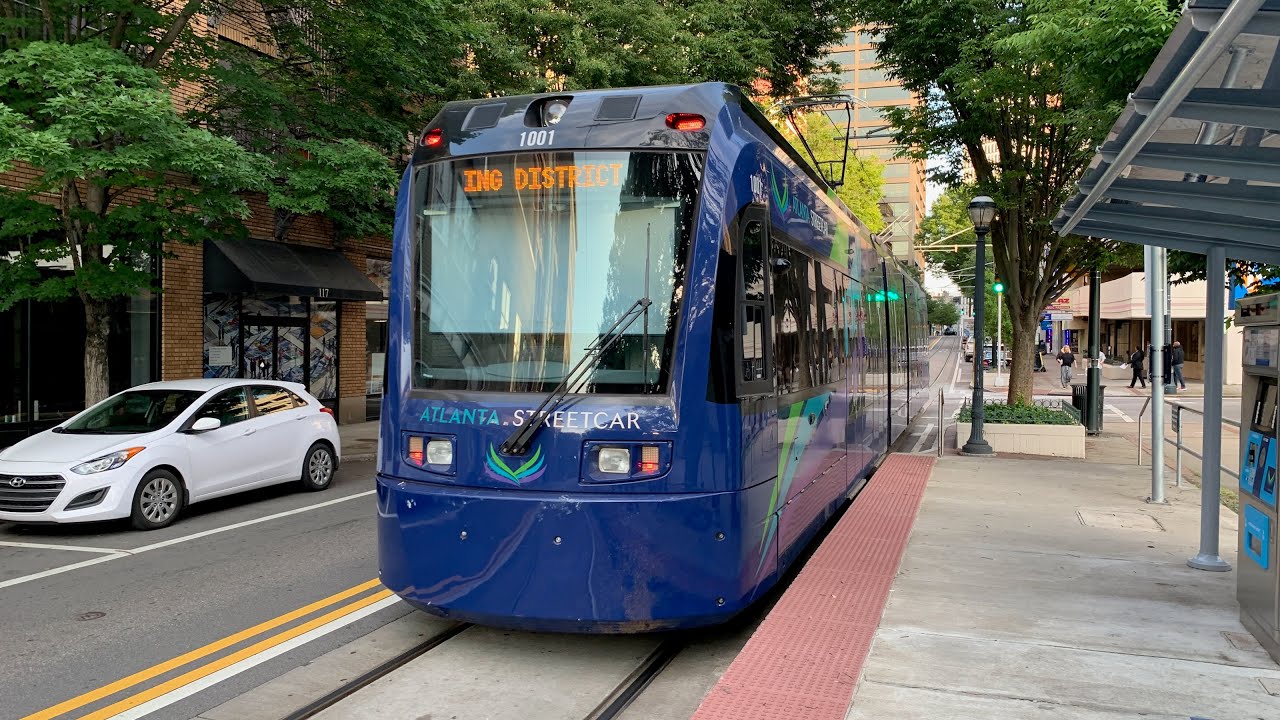 A ride on the MARTA Atlanta Streetcar - YouTube