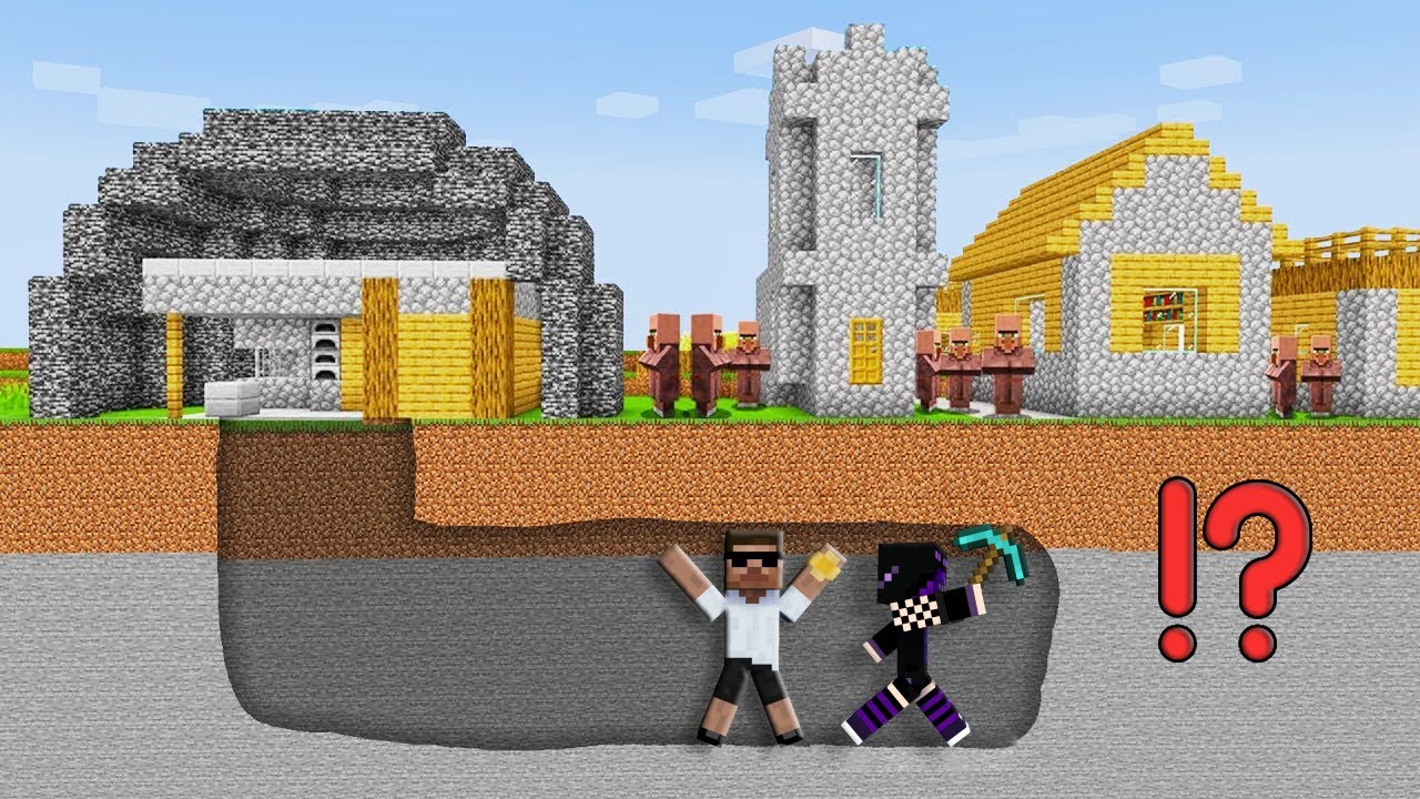 Villagers Trapped My House Inside Bedrock in Minecraft !! - YouTube