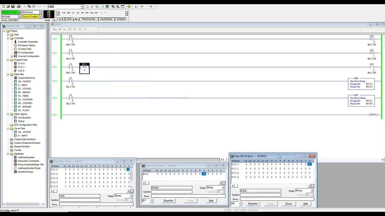 PLC Basic 1:Allen-Bradley RSLogix basic latch unlatch ons osr osf - YouTube