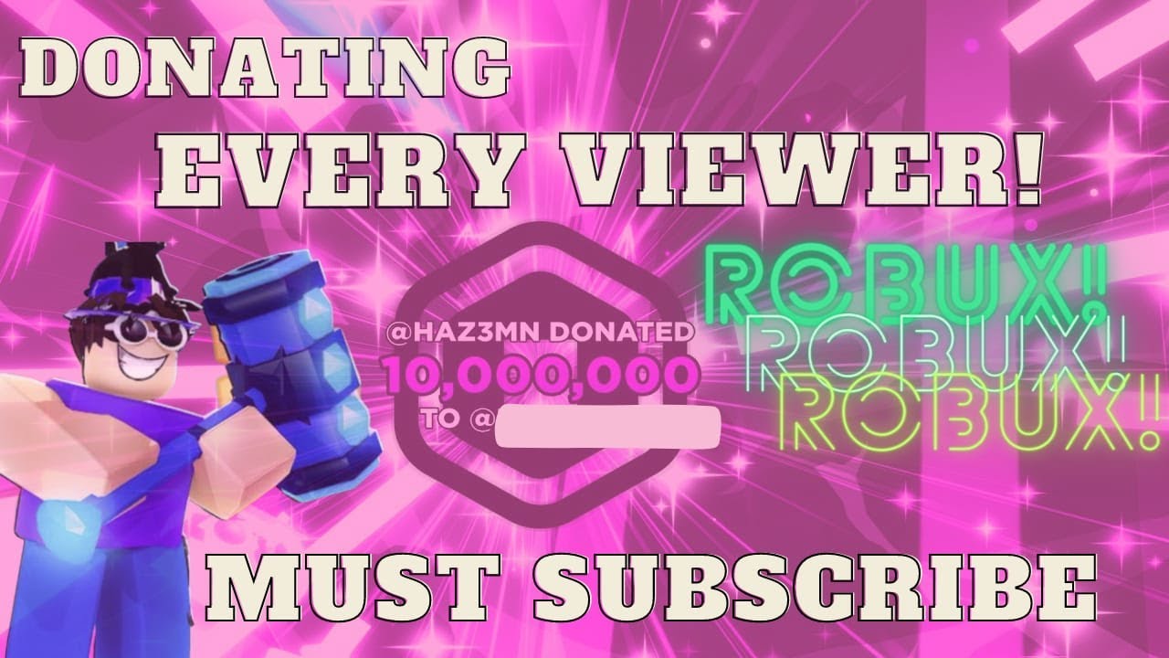 ROBUX GIVEAWAY! ROBLOX PLS DONATE - YouTube