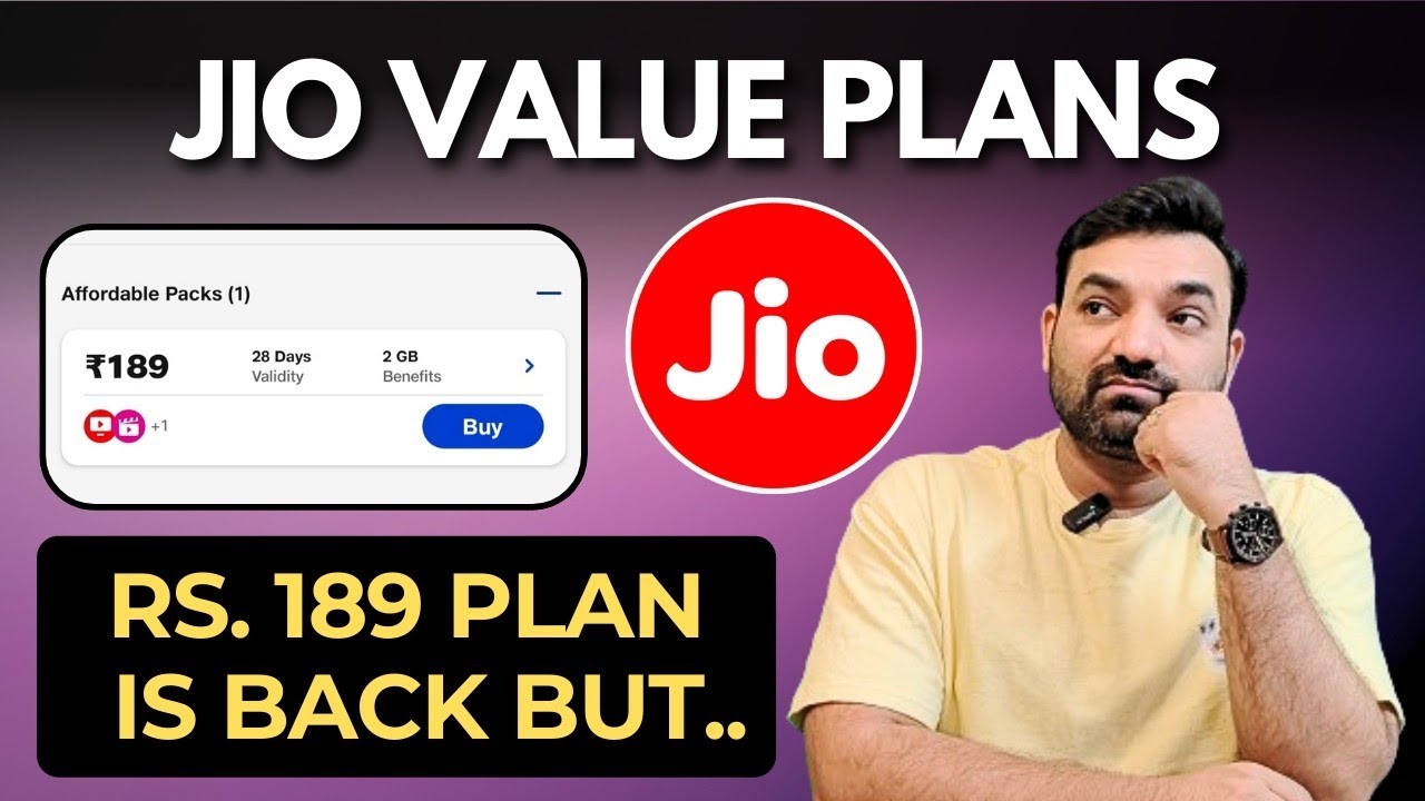 Jio 189 Plan Is Back, But.! | Complete Truth Of Jio Value Plans #jio #telecom #jio5g # ...